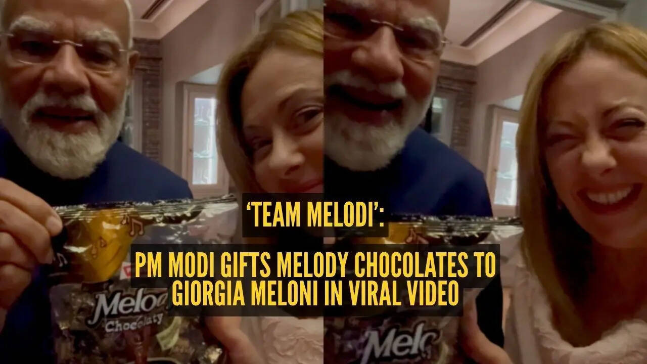 A sweet 'Melodi' moment: PM Modi gifts Melody toffee to Giorgia Meloni