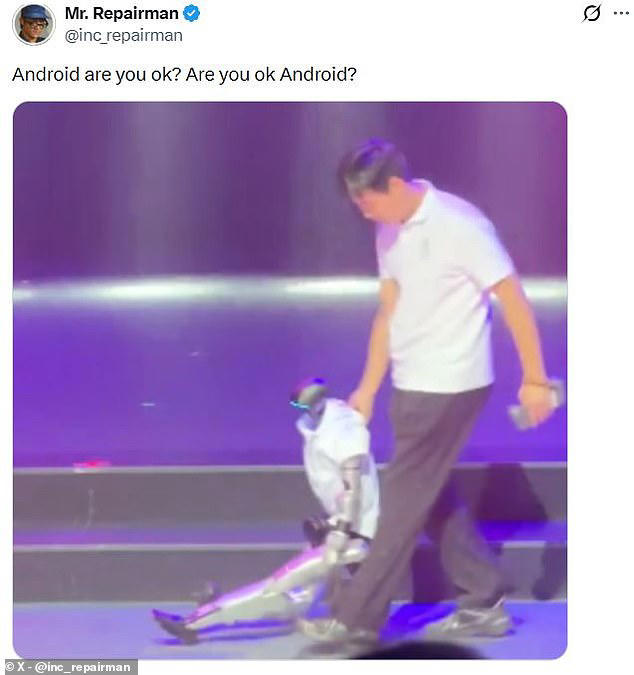 Watch the moment a dancing robot collapses mid-performance - before its ...
