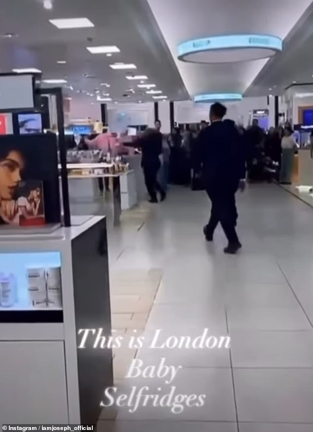 Brawl breaks out at Selfridges as men kick, punch and wrestle while ...