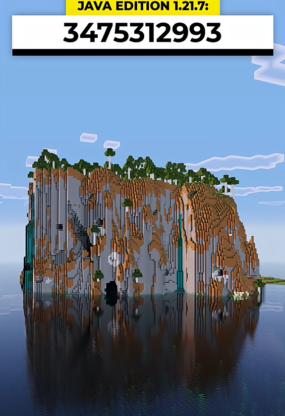 Minecraft cliff island seed: Epic survival island world generation