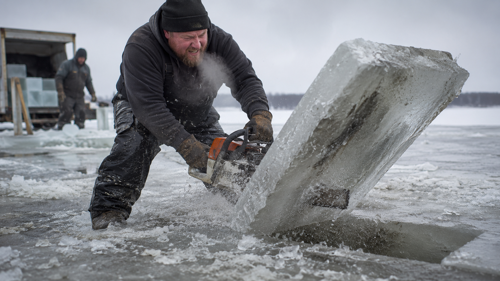 Ice cutting kept food cold before refrigerators took over
