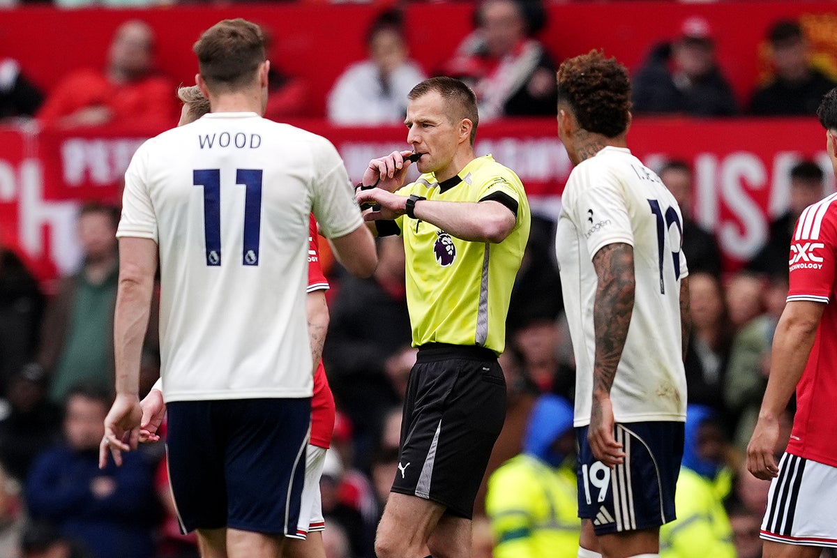 Referee not selected for Premier League game after Man Utd controversy