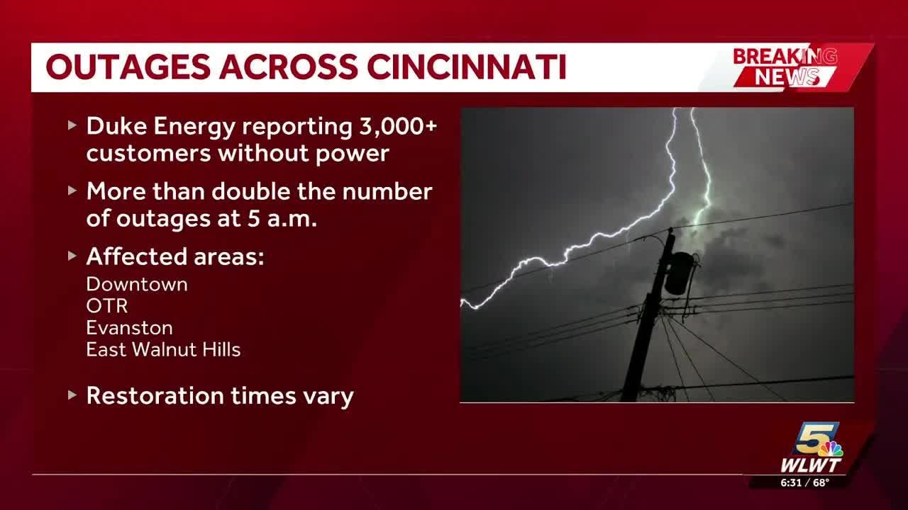 Thousands without power after heavy rain, thunder and lightning roll ...