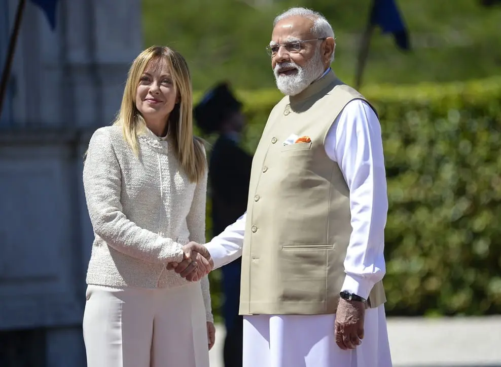 Meloni incontra il primo ministro indiano Modi: "Il rapporto tra i due ...