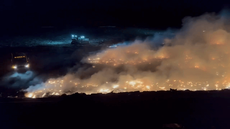 Massive landfill fire erupts in Des Moines hours after city warning