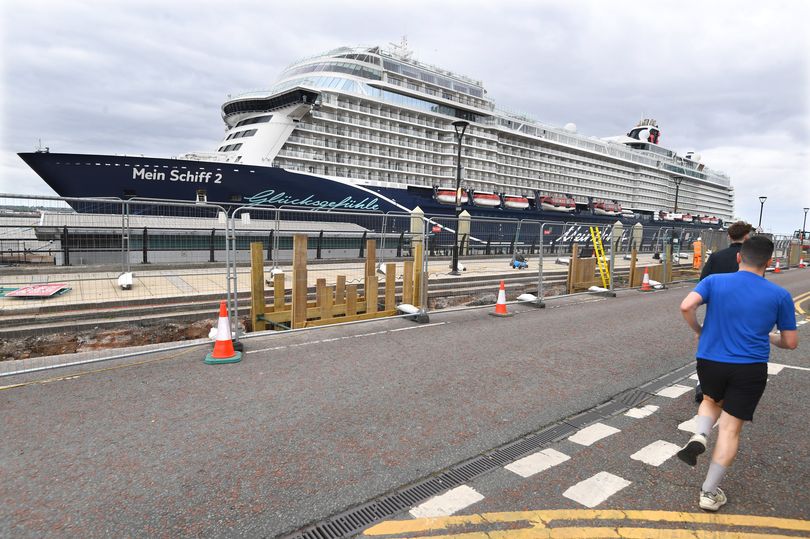 Massive ship arrives at Liverpool cruise terminal