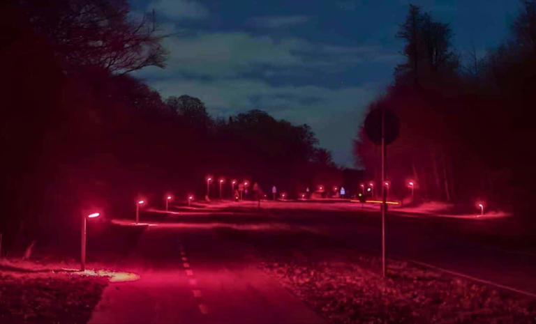 Denmark just turned off white streetlights and turned a road red to ...