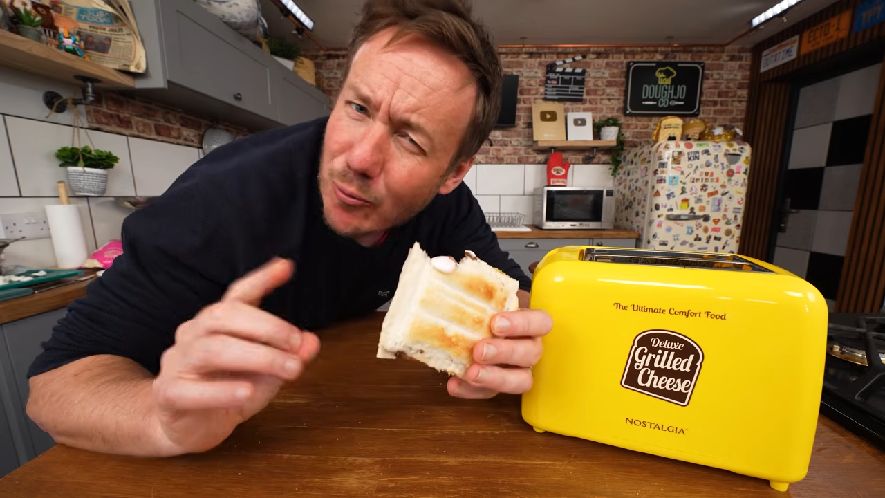This grilled cheese toaster caught fire, so I bought the deluxe version