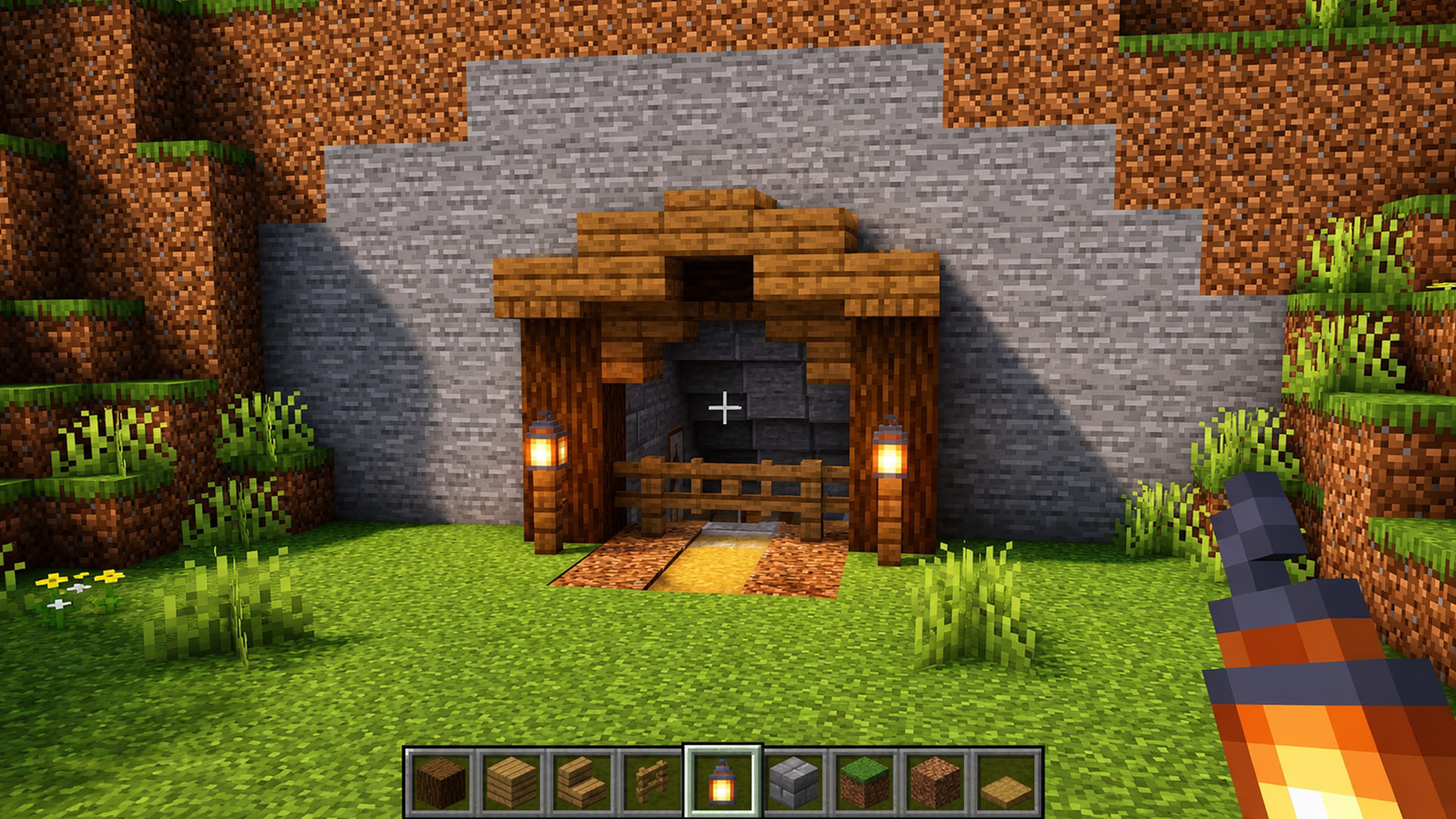A hidden underground storage bunker for organized survival worlds