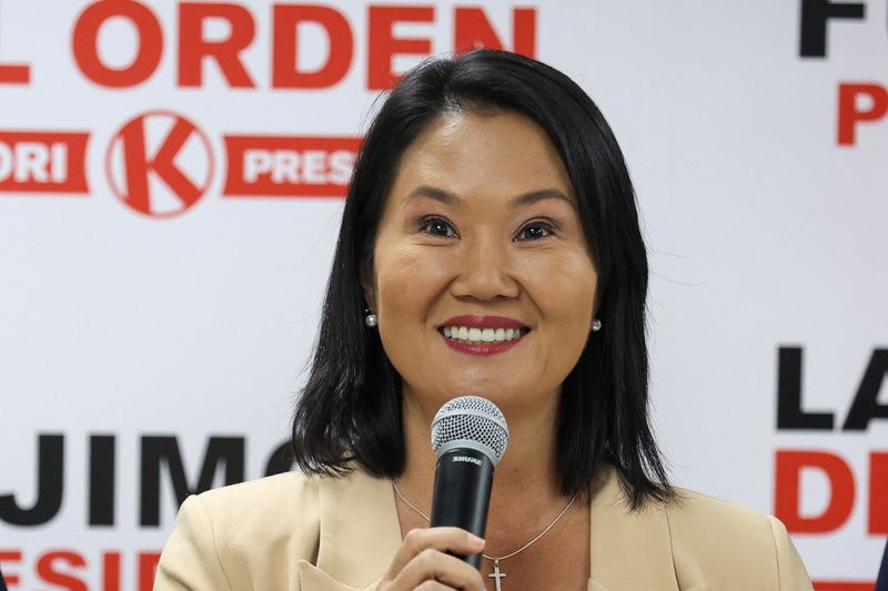 Right-wing Fujimori holds narrow lead over Sanchez in Peru election poll