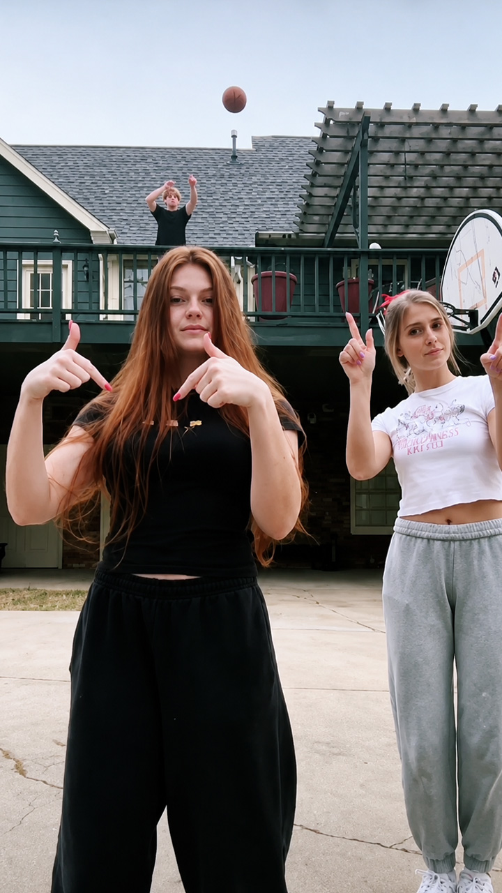 A focused dance routine turns into a funny camera mishap