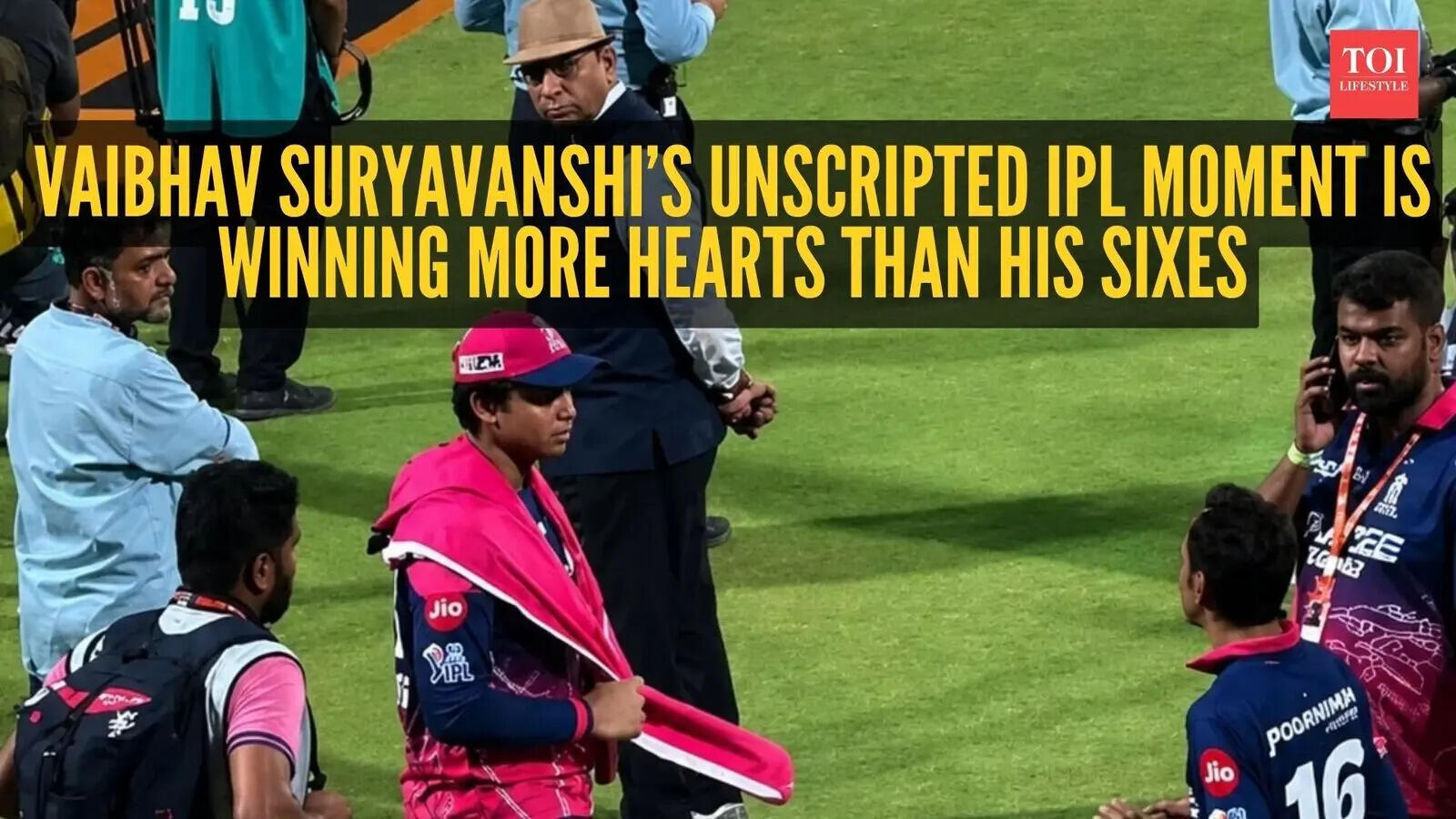 After winning man of the match, Vaibhav Suryavanshi accidentally ...