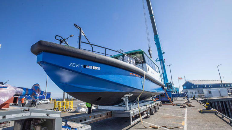 Boat in £15m Orkney electric ferry trial to return to Belfast