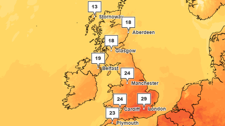 Heatwave forecast and health alerts issued as temperatures set to hit 30C