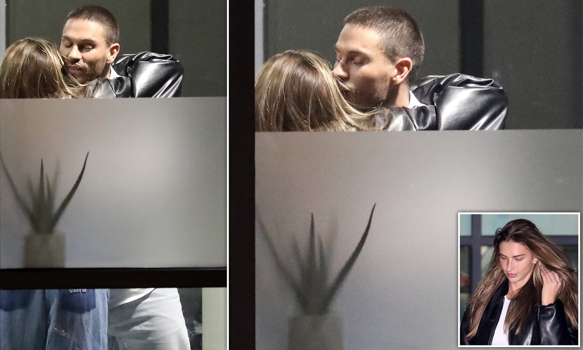 Zara McDermott receives a sweet kiss from Joey Essex as they leave party