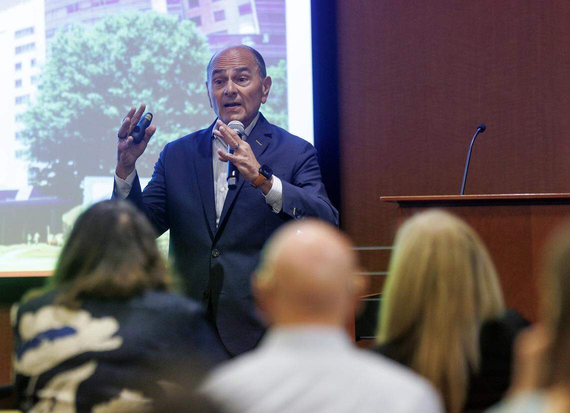 WakeMed defends Atrium hospital merger plan in first community session