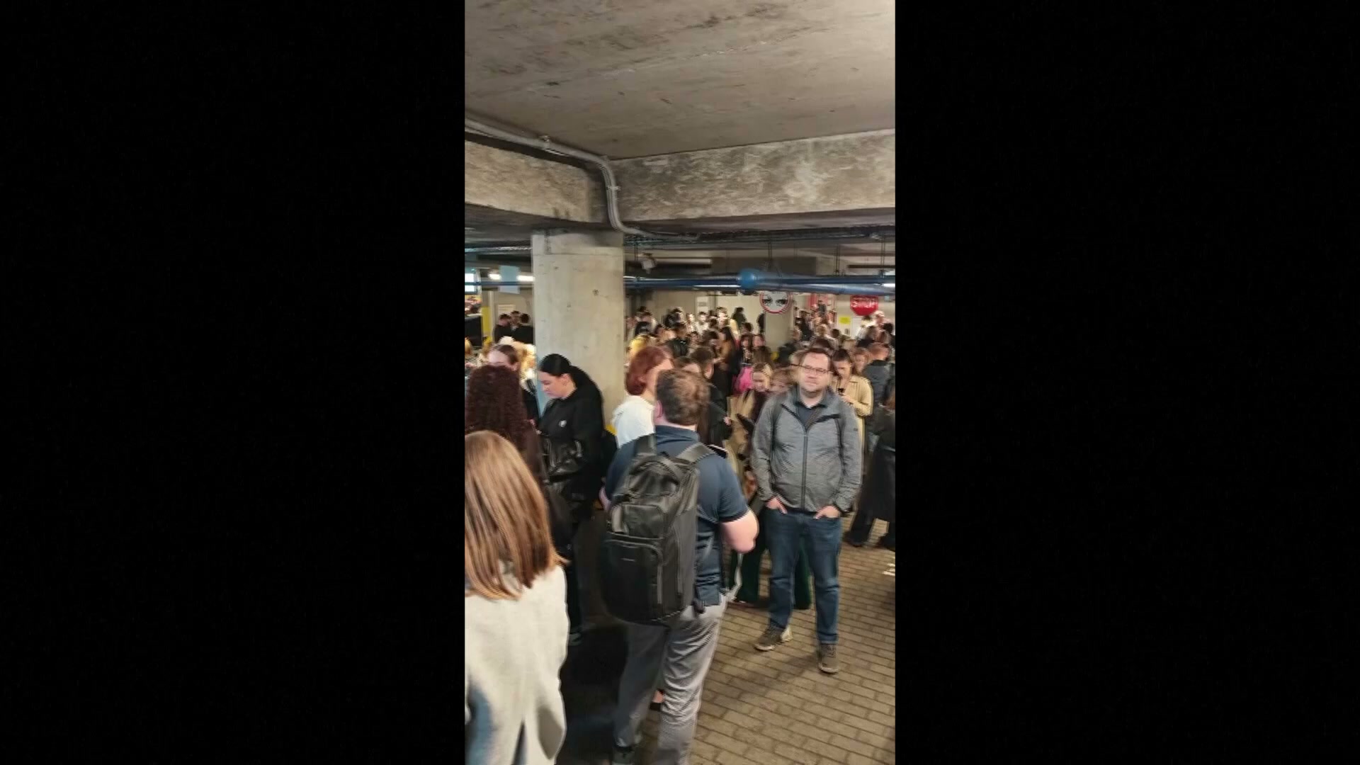 Video shows Lithuanians sheltering in underground parking during drone ...