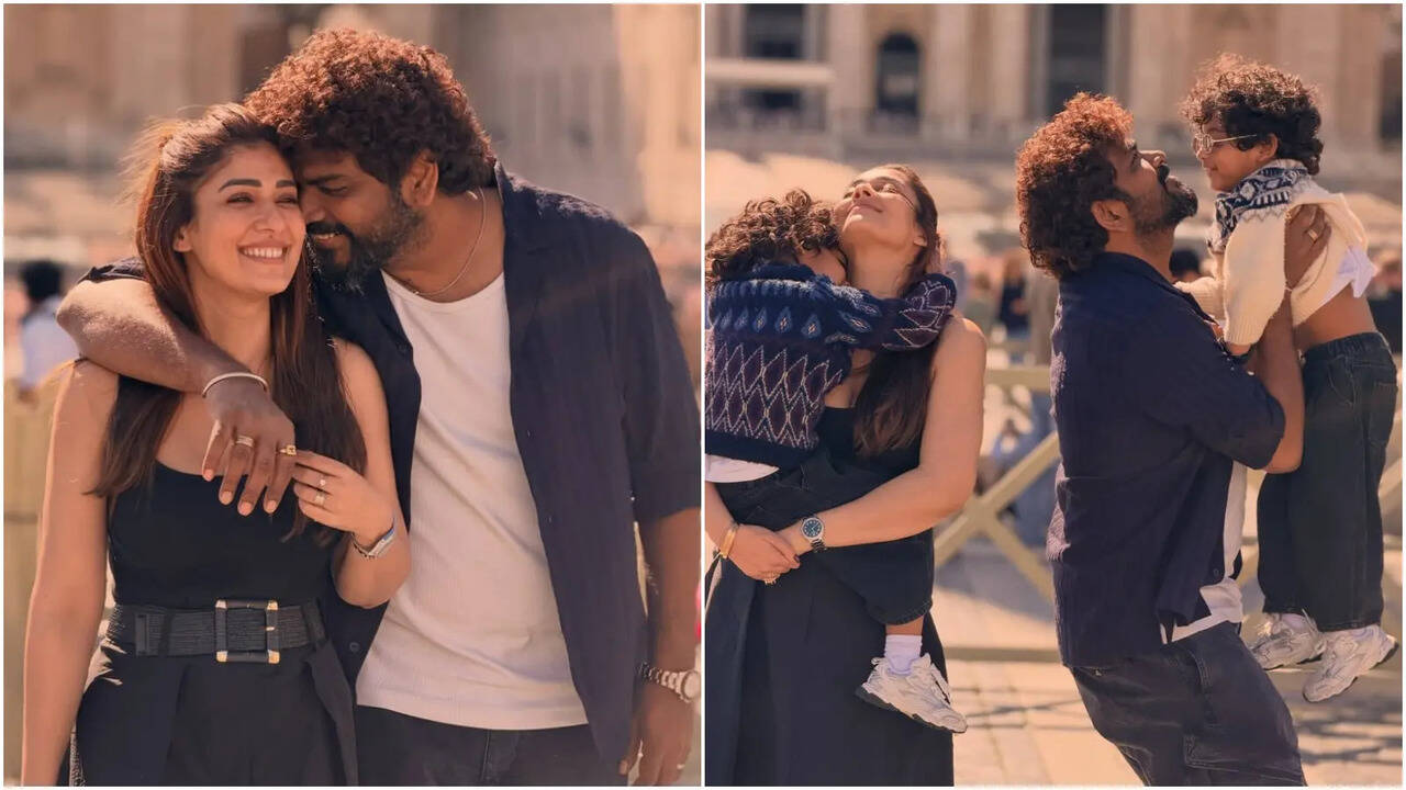 Nayanthara enjoys family time with husband, kids at Vatican City before ...