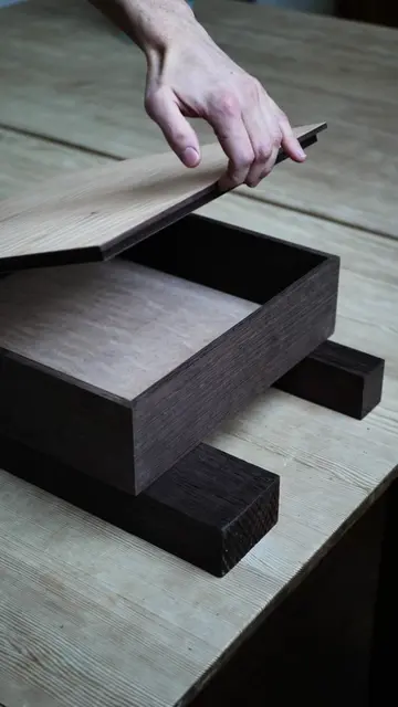 Satisfying soft close on a handmade wenge keepsake box