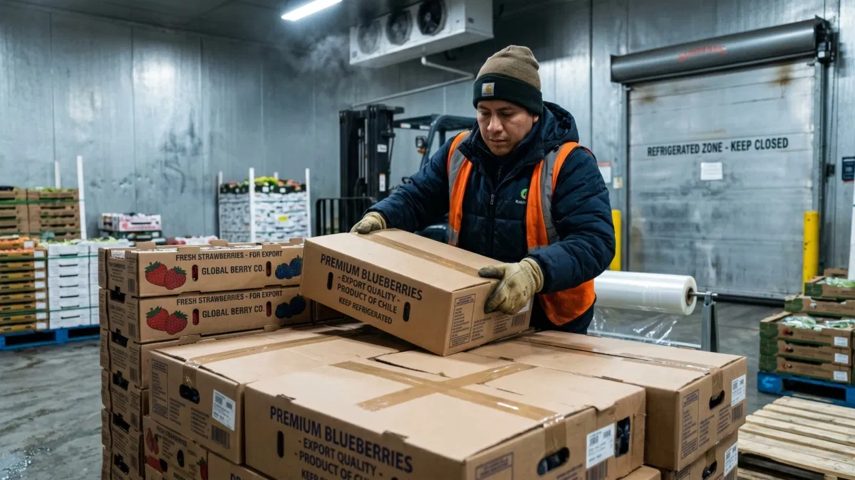 Sensores, frío y rapidez: la ruta crítica de las berries de exportación