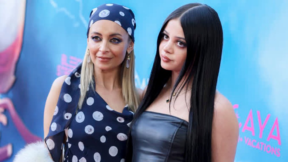 Nicole Richie poses with her daughter Kate Madden at a premiere