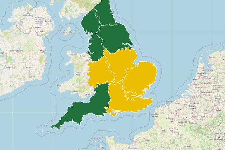 Full list of UK areas affected by yellow heat-health alert this week
