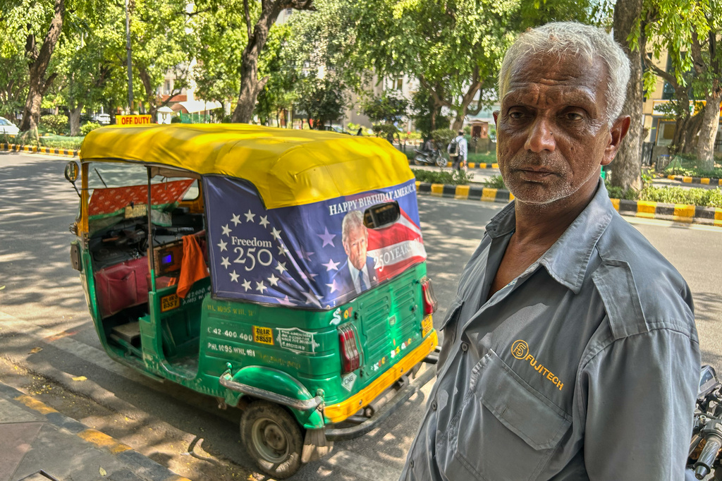 Trump’s portrait hits New Delhi traffic as US Embassy rolls out 'Happy ...