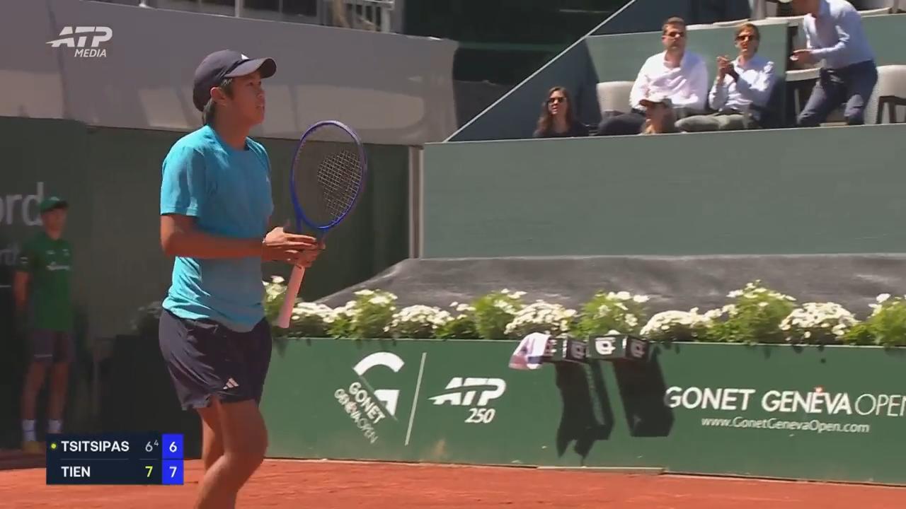 Tien defeats Tsitsipas in Geneva