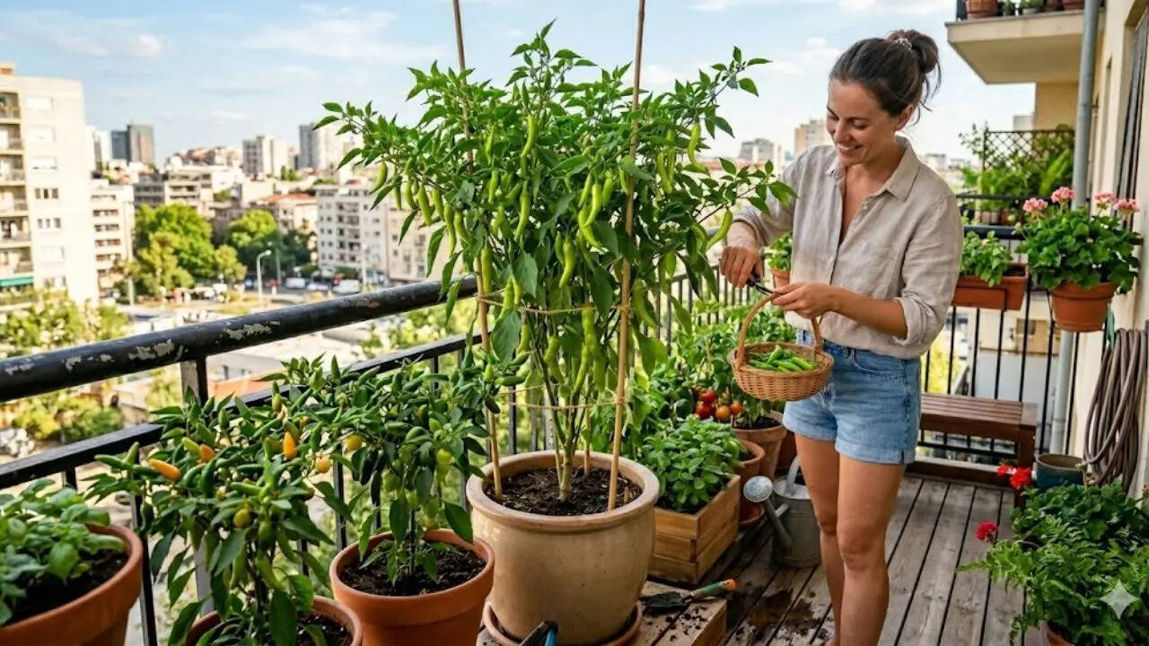 How to grow green chillies at home with limited space
