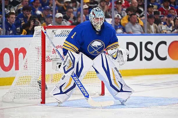 Buffalo Sabres goalie Ukko-Pekka Luukkonen smashes mask after ...