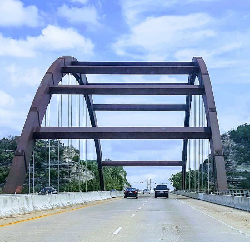 A Texas historic bridge with unique design and river views still stands ...