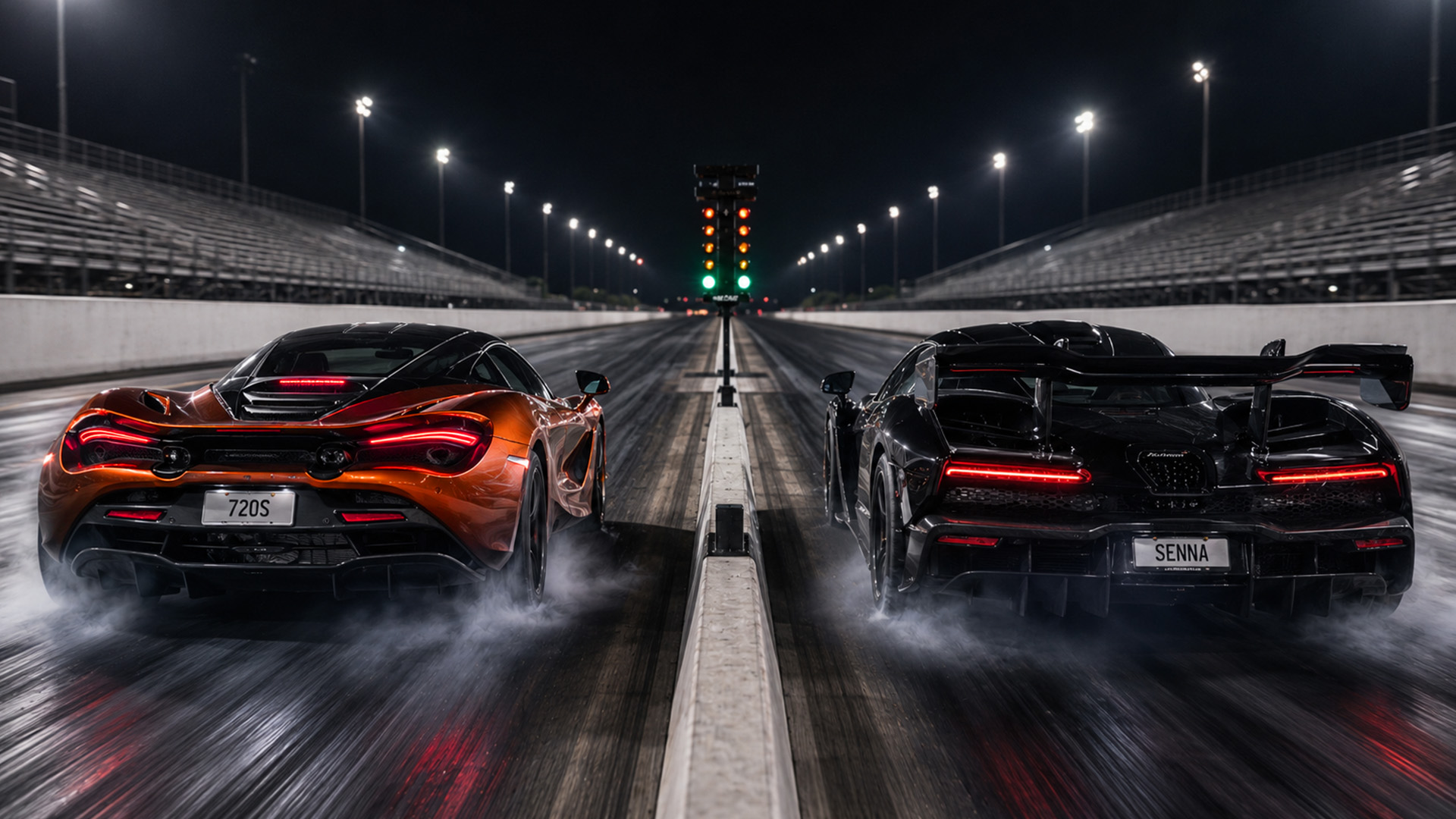 McLaren 720S takes on 789HP McLaren Senna drag race