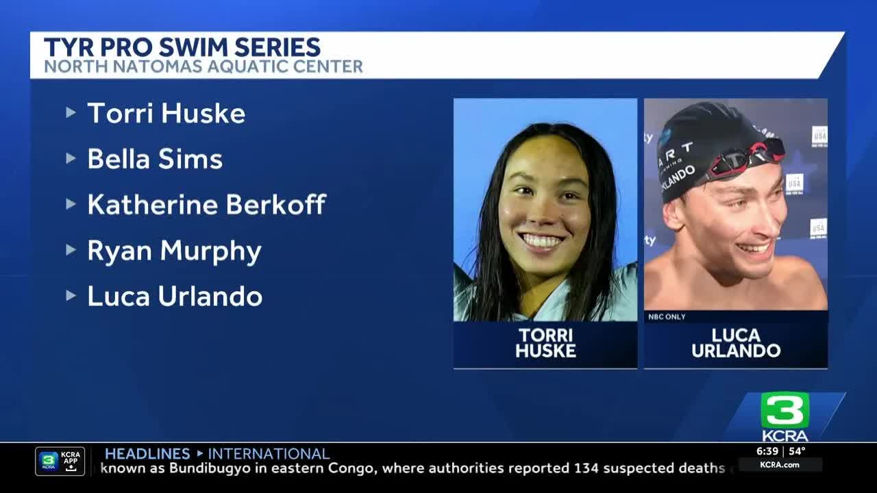 Olympic swimmers Luca Urlando, Torri Huske take the pool in Sacramento ...