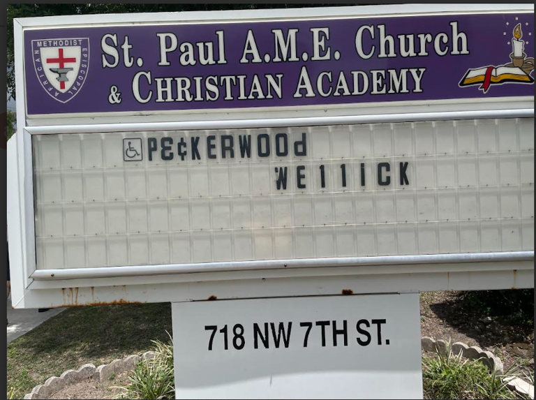 Pastor, community leaders denounce vandalism at St. Paul AME Church