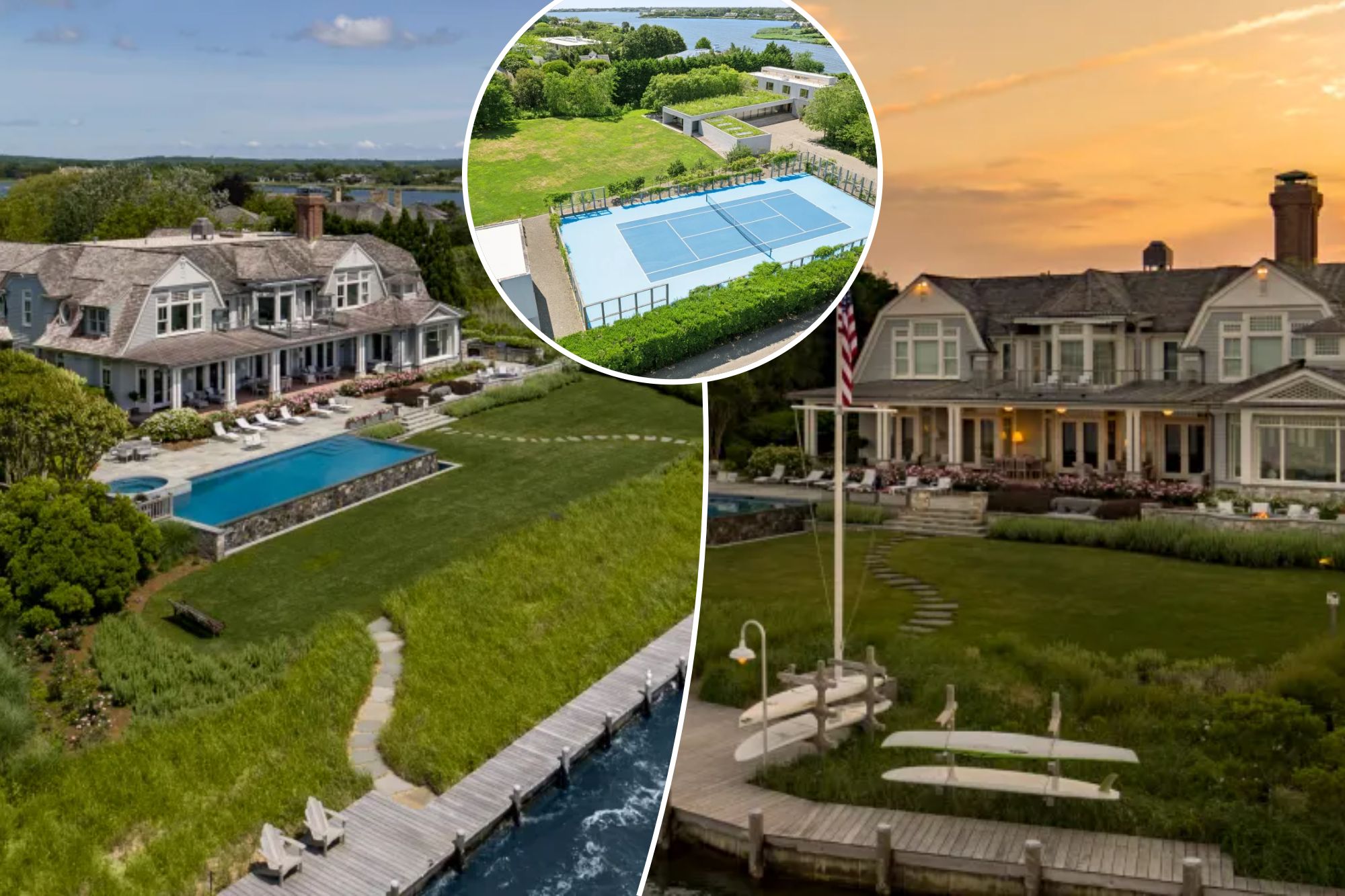 Luxe Hamptons estates with rare private piers and deep-water docks