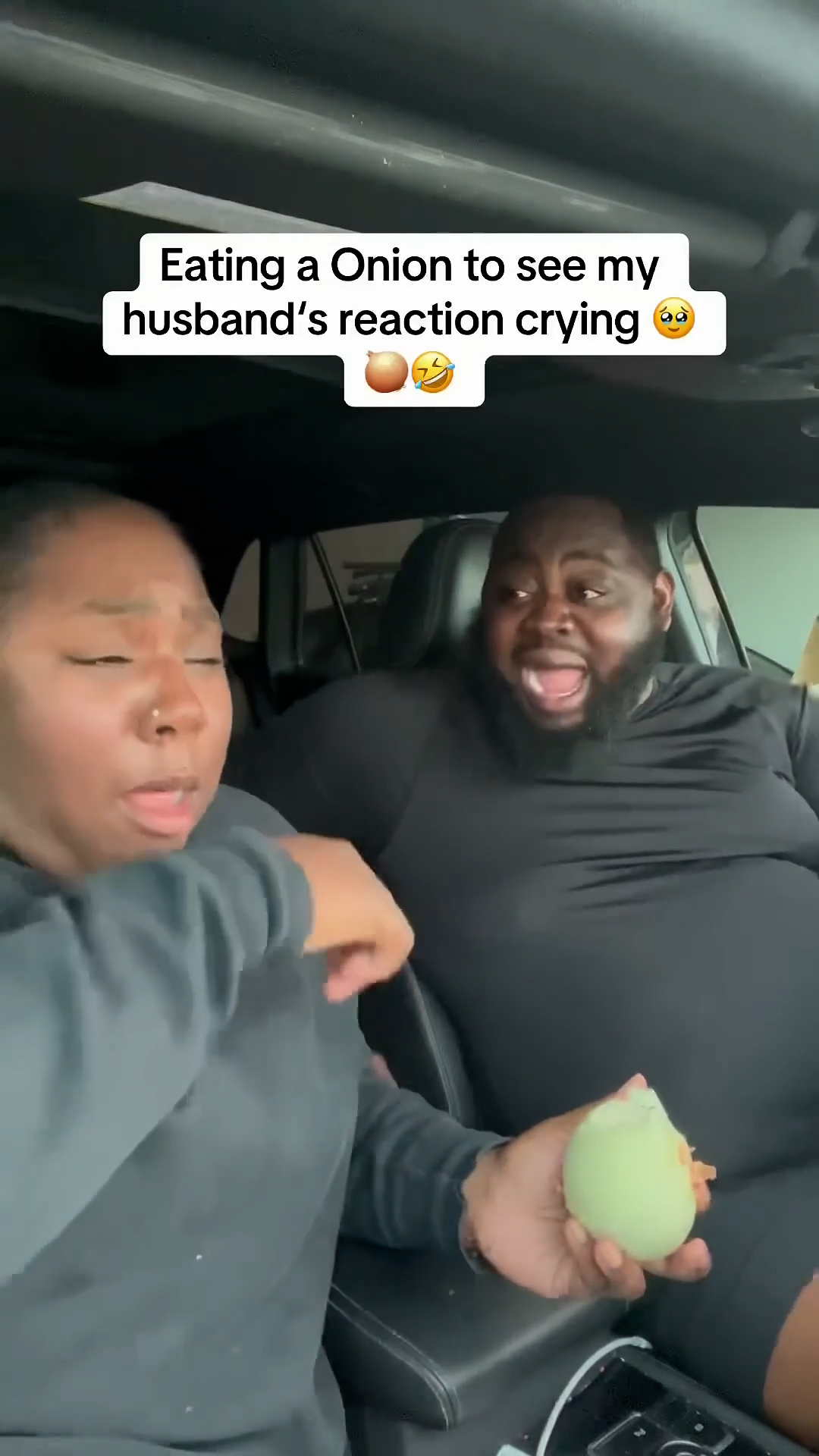 Biting into raw onion like an apple disturbs husband