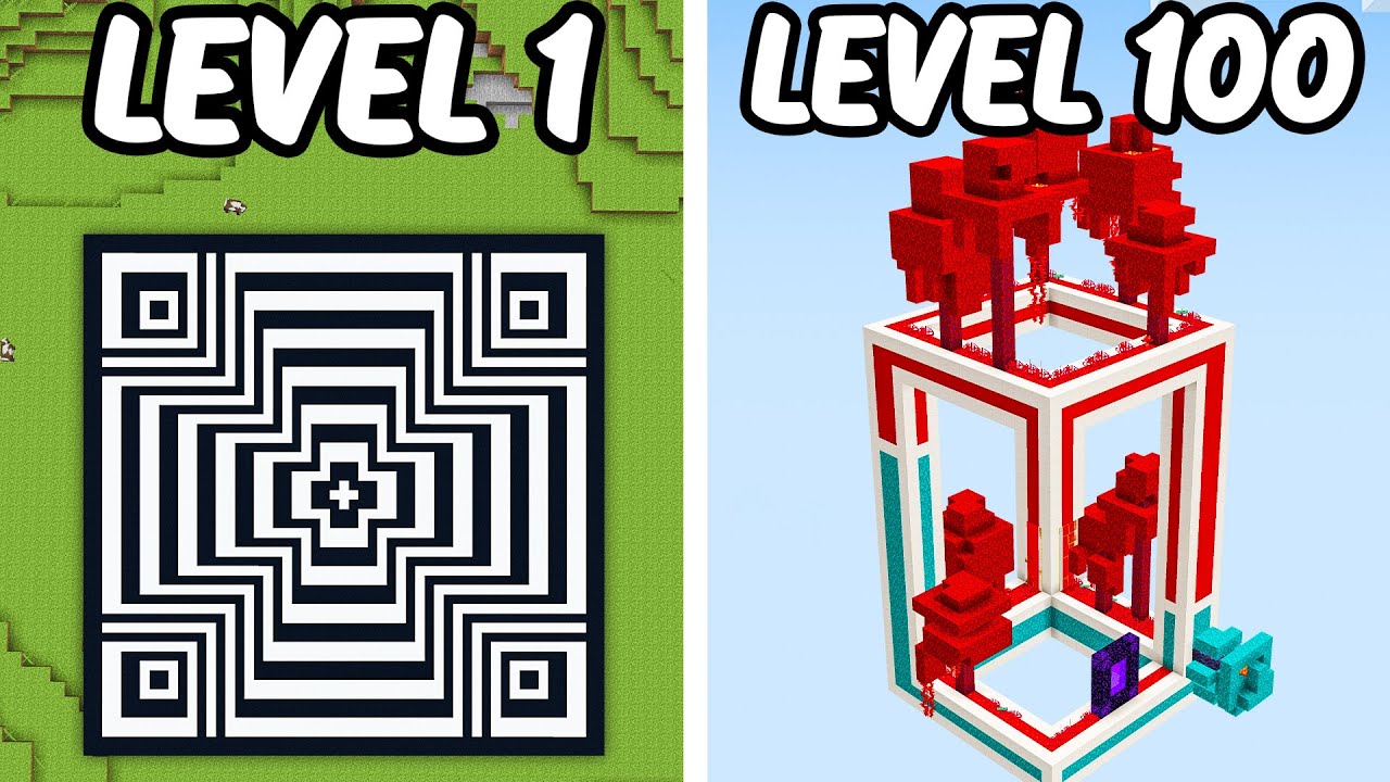 Minecraft optical illusions from level 1 to 100
