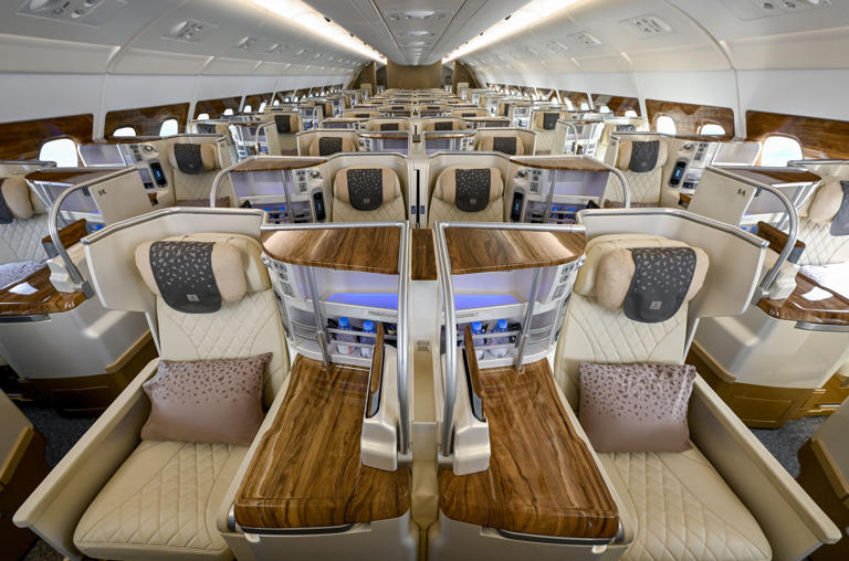 Emirates debuts first retrofitted two-class A380 with premium economy cabin