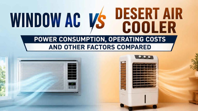 Window AC vs desert air cooler: Power consumption, operating costs and ...