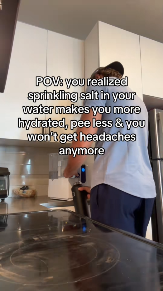 Simple hydration tip with salt water