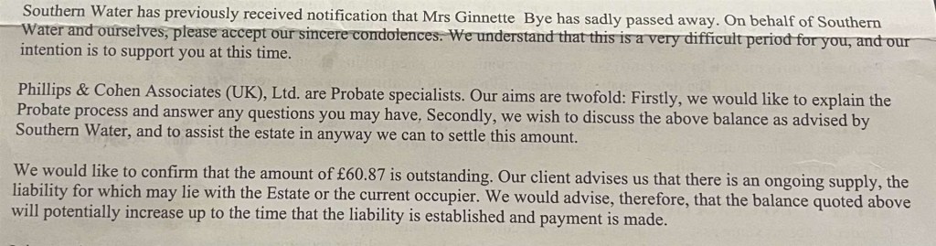 Great-grandmother wrongly declared dead in bailiff’s letter demanding £60