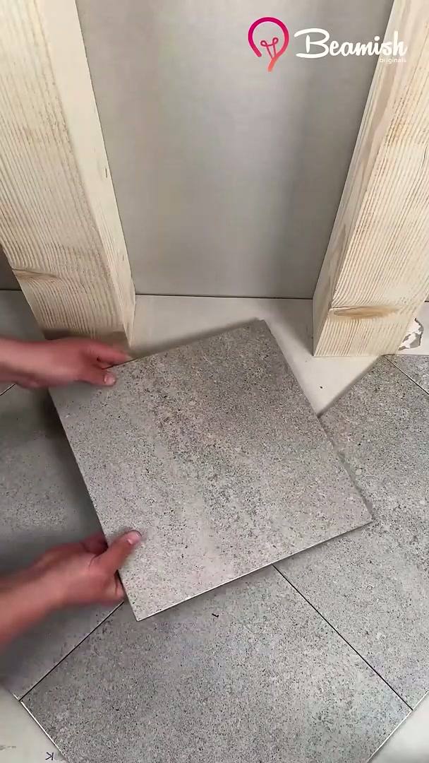 Tile cutting method for tight spaces #diy #tile #cutting #trick