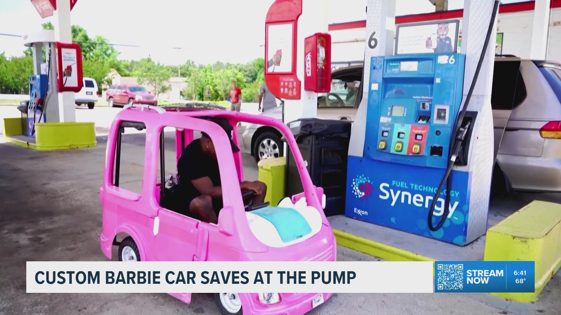 Georgia man turns Barbie camper into gas-saving mini vehicle