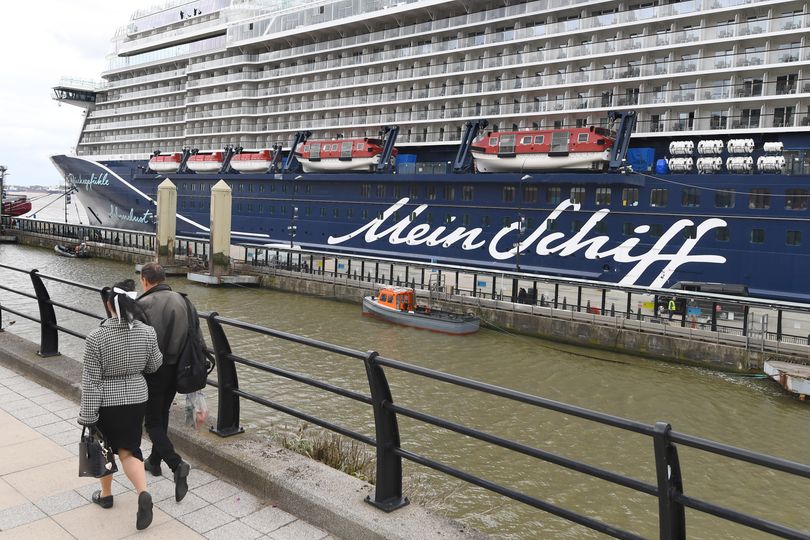 Massive ship arrives at Liverpool cruise terminal
