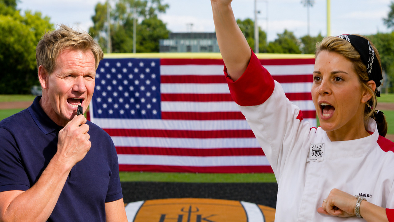 Chef Ramsay tests teamwork with a football-style food challenge