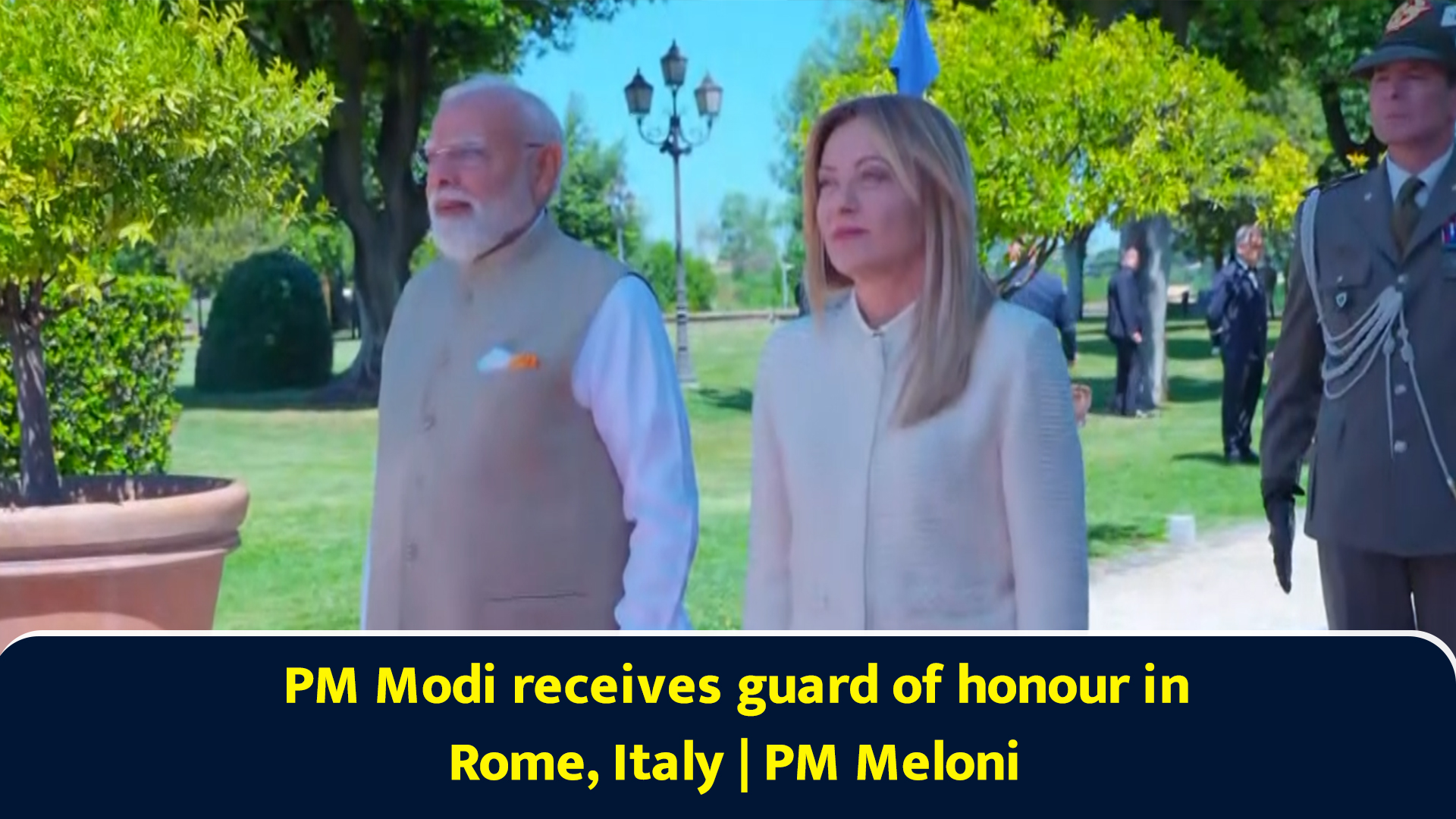 PM Modi receives guard of honour in Rome, Italy | PM Meloni | #Melodi
