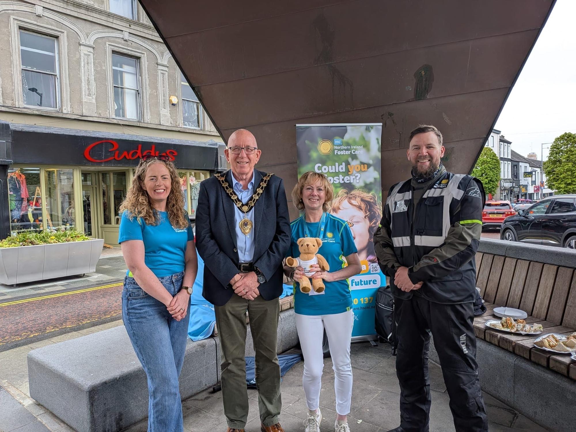 Fostering 400 bike tour stops in Ballymena to raise awareness of the ...