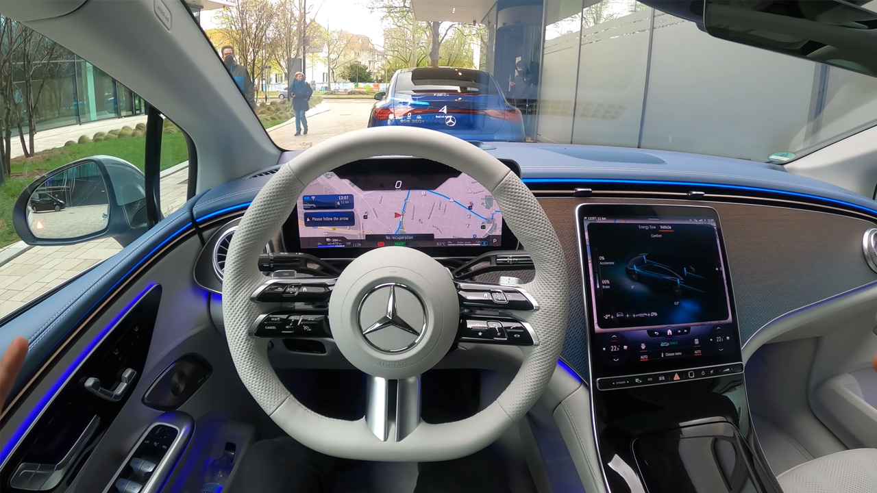 Mercedes EQE 350 POV drive: Full electric E-Class interior tour