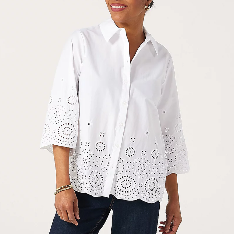 Ruth Langsford's broderie anglaise blouse is a summer staple to wear ...