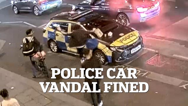Man who damaged police car directly outside station is fined
